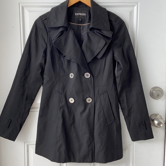 Express | Jackets & Coats | Express Black Trench Coat | Poshmark